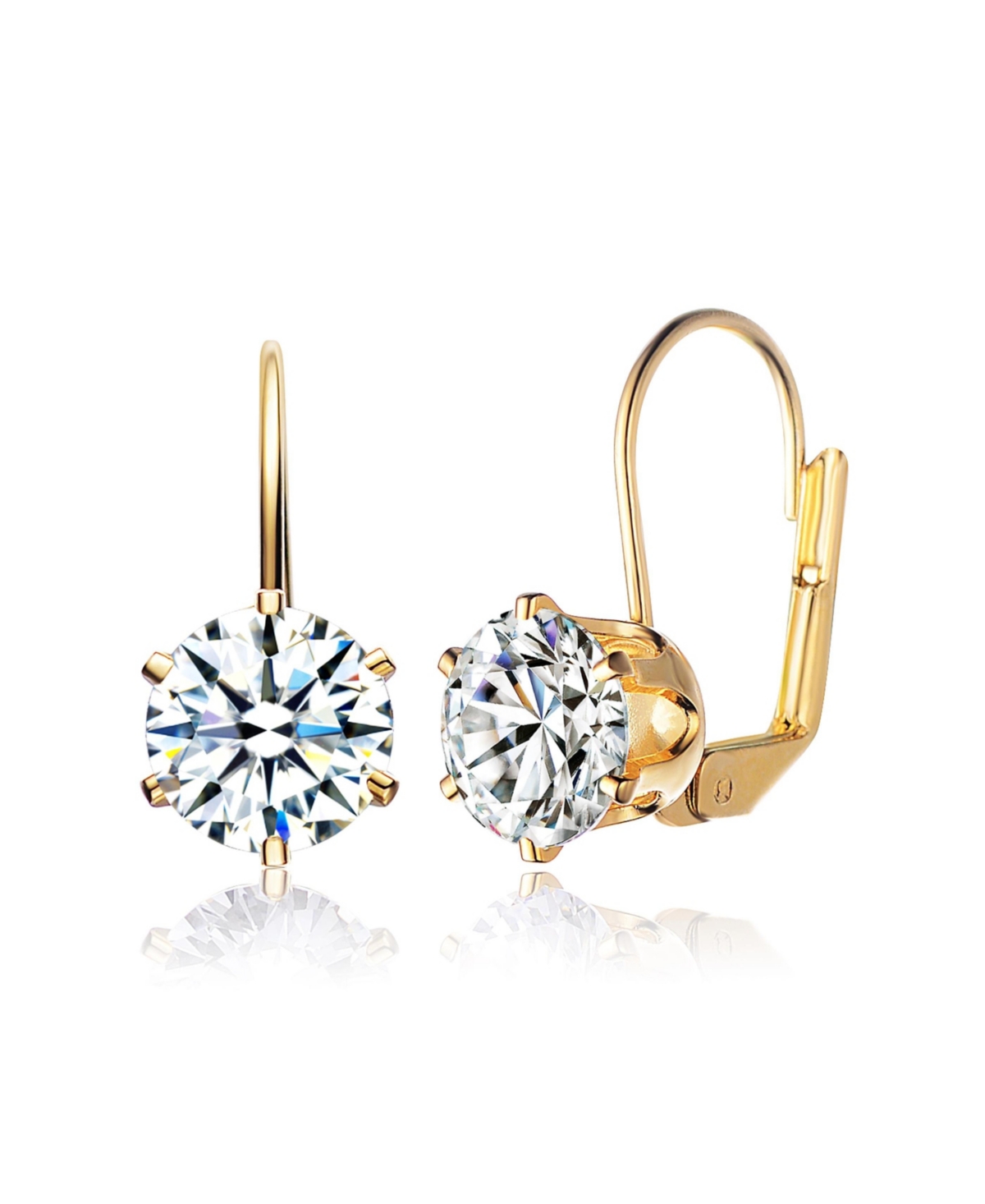 Click here for Sterling Silver Cubic Zirconia Classic Leverback E... prices
