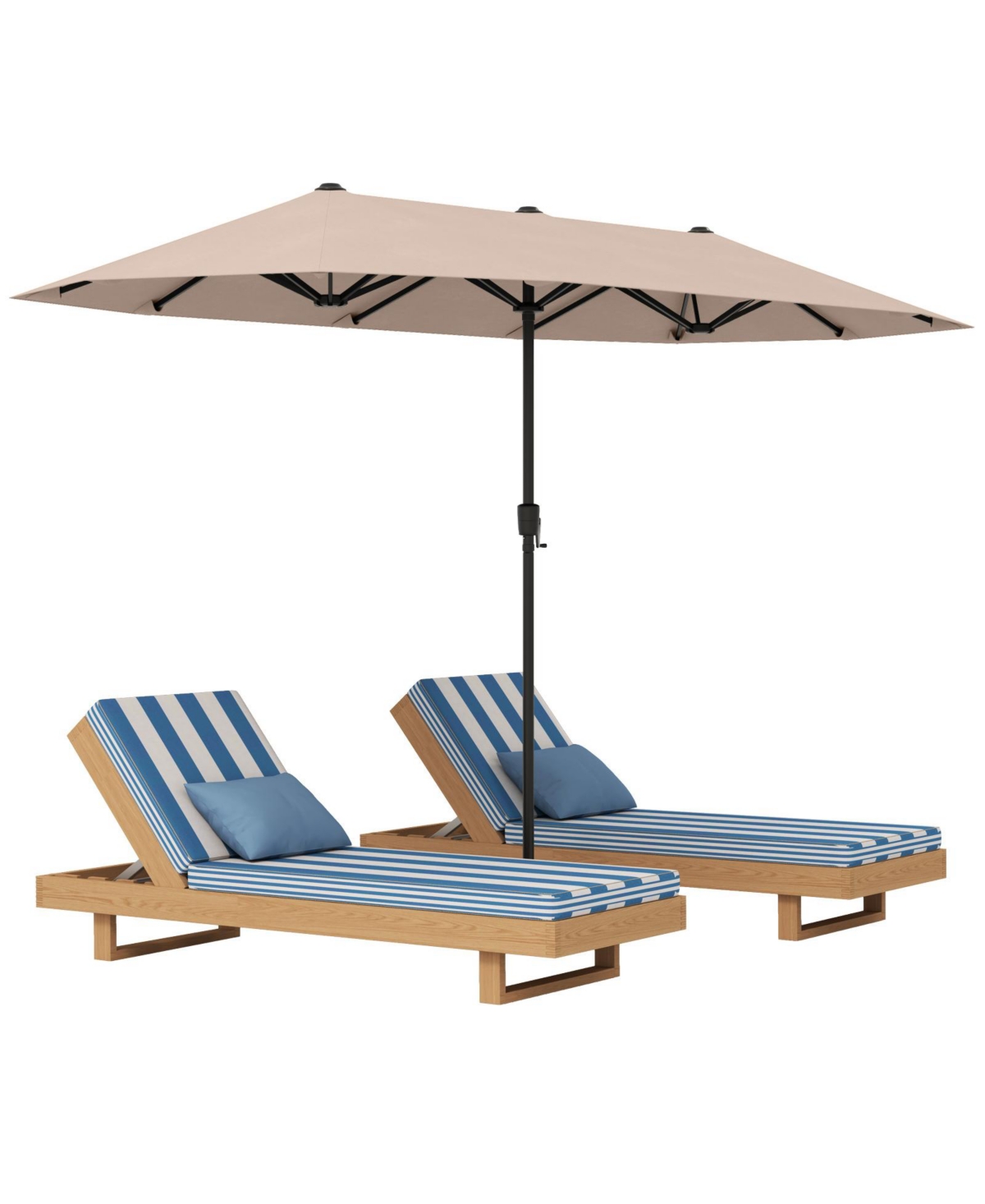 Click here for Gymax 13 Ft Double-sided Patio Umbrella Outdoor La... prices