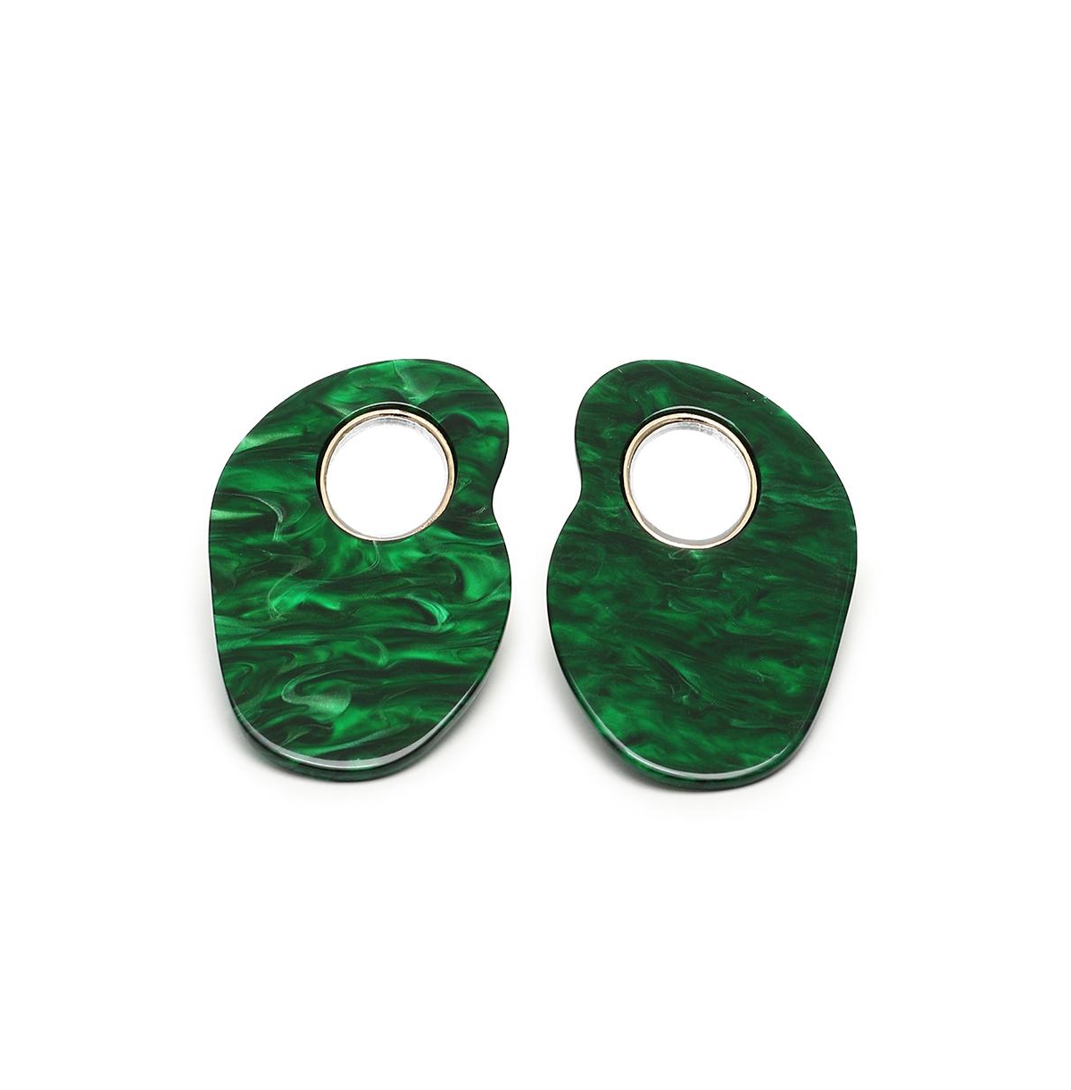 Click here for Sohi Womens Abstract Drop Earrings - Green prices
