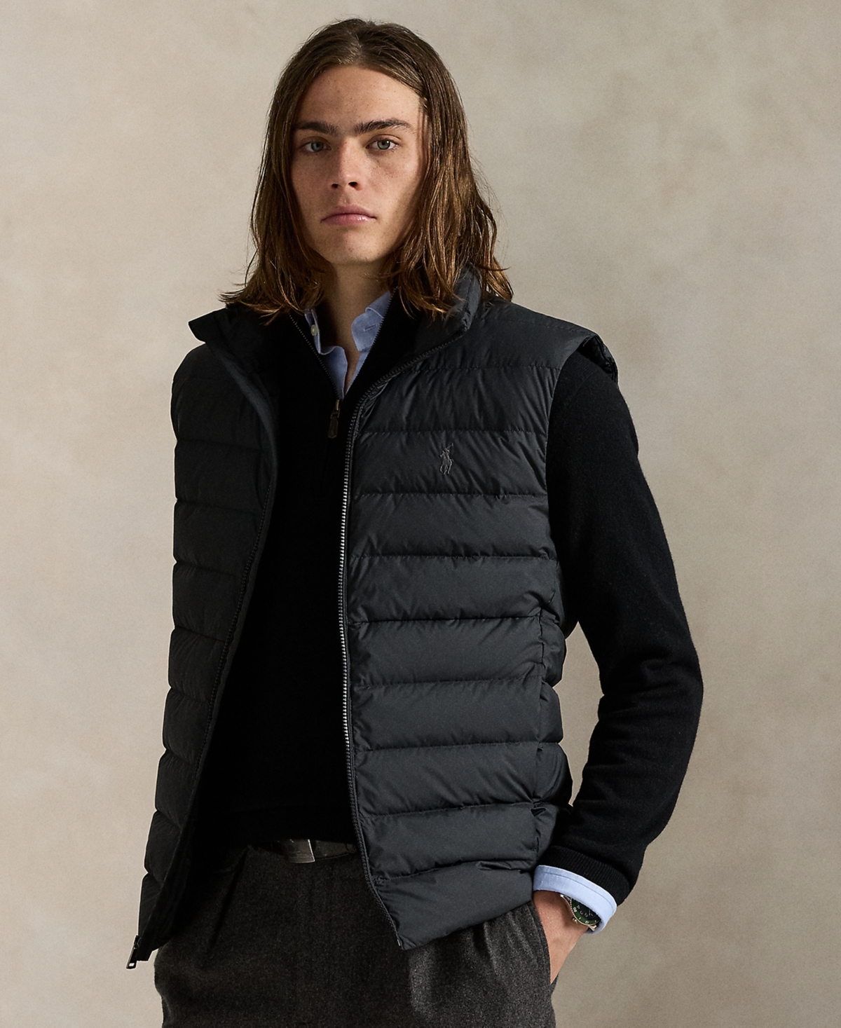 Polo Ralph Lauren Mens The Colden Packable Matte Vest - Polo Black