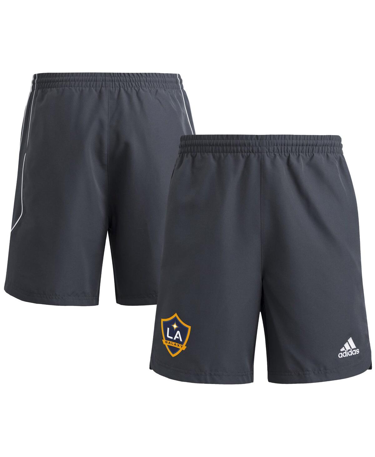 Click here for Adidas Mens Gray La Galaxy 2025 Travel Shorts - Gr... prices