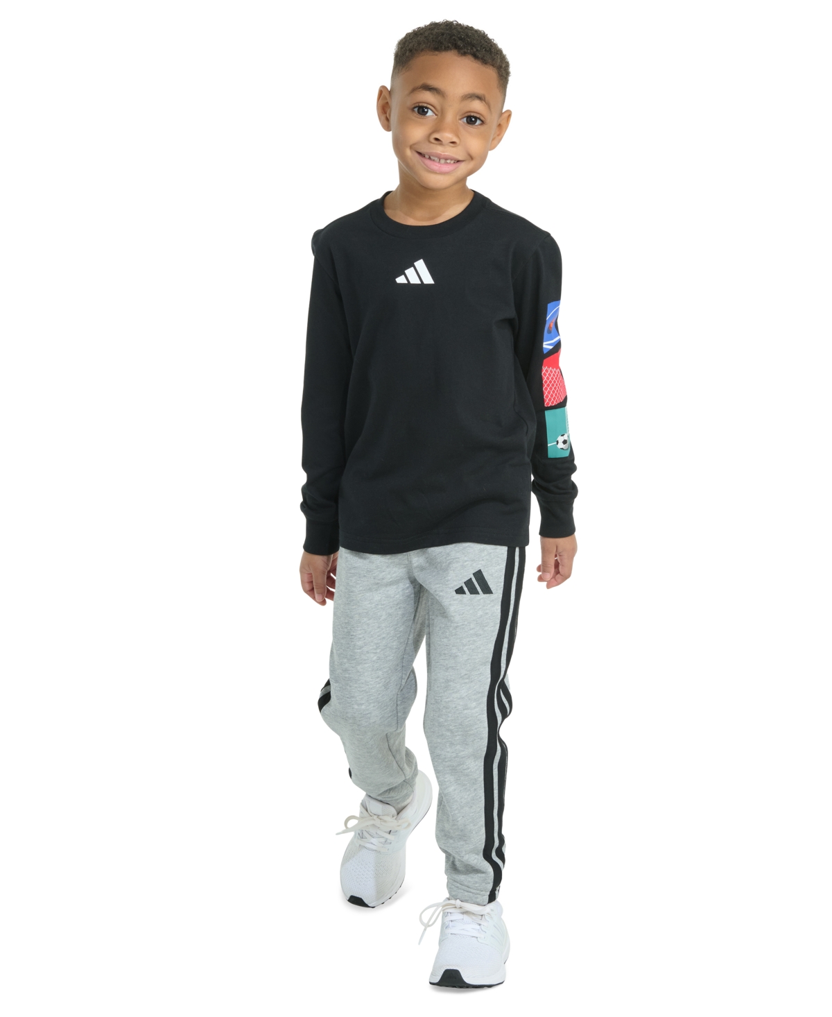 Click here for adidas Toddler & Little Boys Long-Sleeve Graphic T... prices