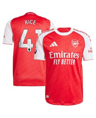 Adidas Men's Declan Rice Red Arsenal 2025/26 Home Authentic Player ...