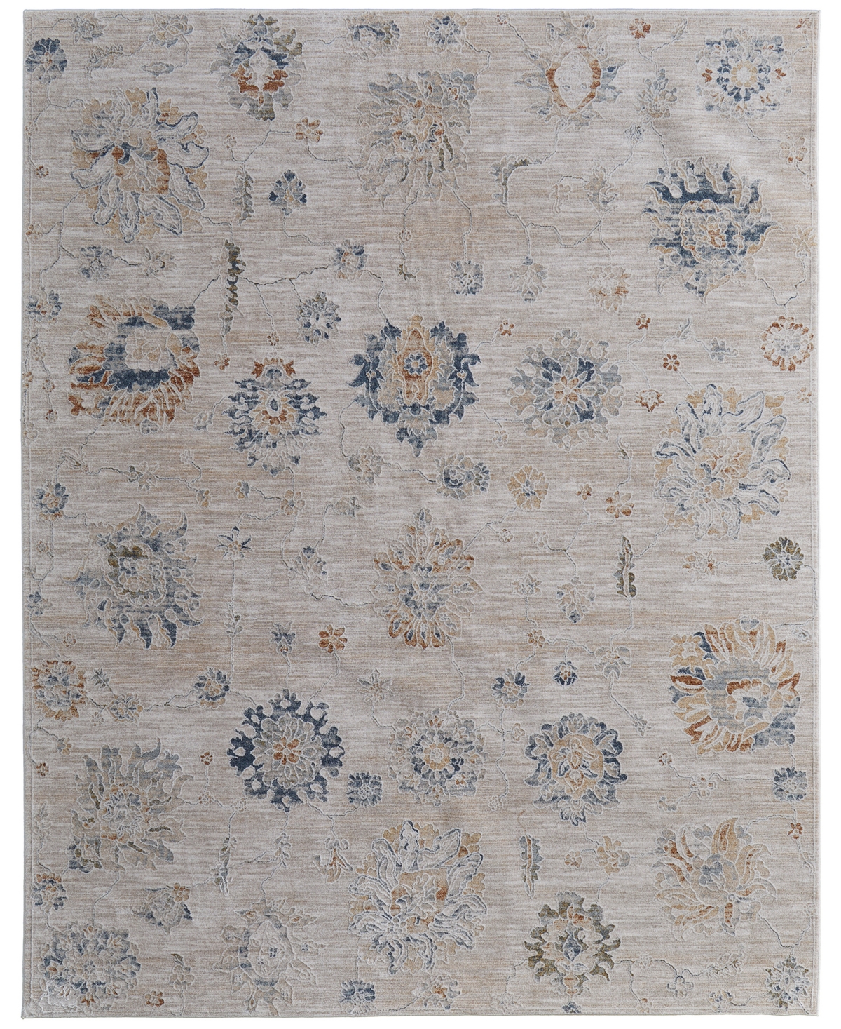 Click here for Feizy Pasha 39M9F 710x103 Area Rug - Taupe  Blue prices