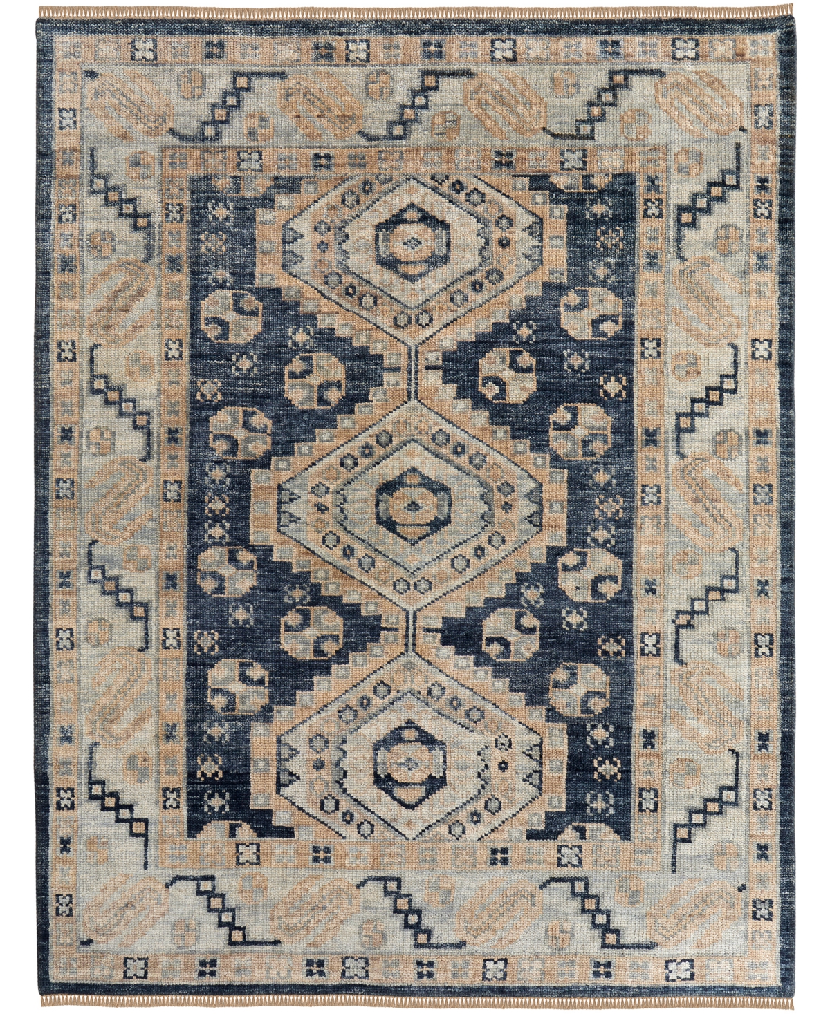 Click here for Feizy Fillmore 6943F 5x8 Area Rug - Blue  Ivory prices