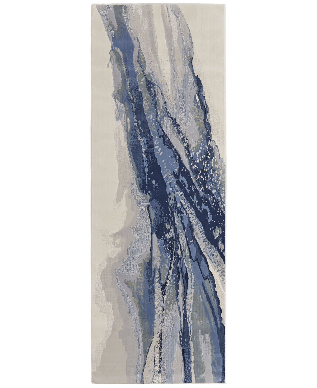 Click here for Feizy Clio 39K2F 29x710 Runner Area Rug - Blue  Iv... prices