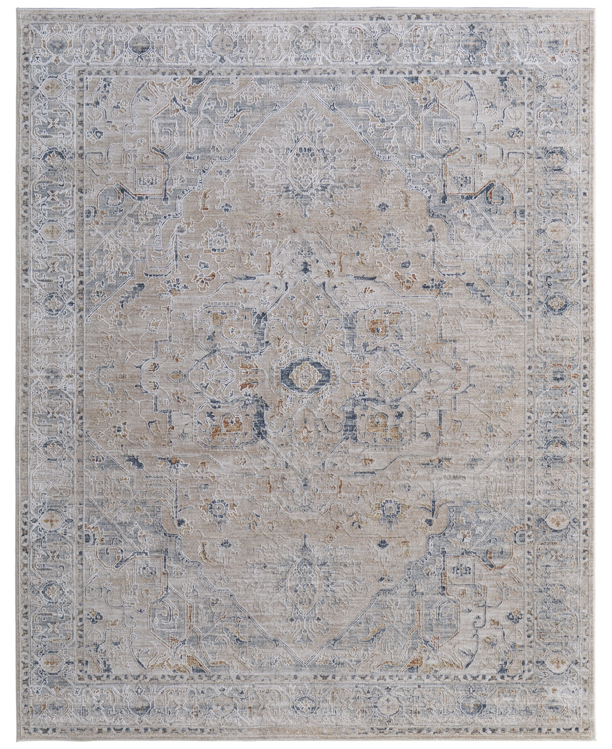 Click here for Feizy Pasha 39M5F 5x76 Area Rug - Ivory  Blue prices