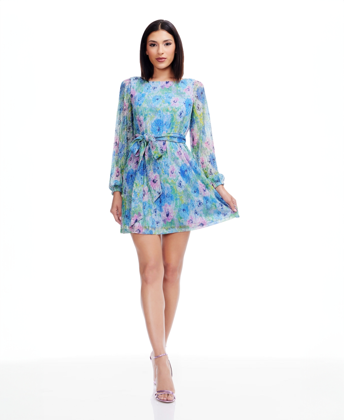 Click here for Dress the Population Womens Kirsi Printed Mini Dre... prices