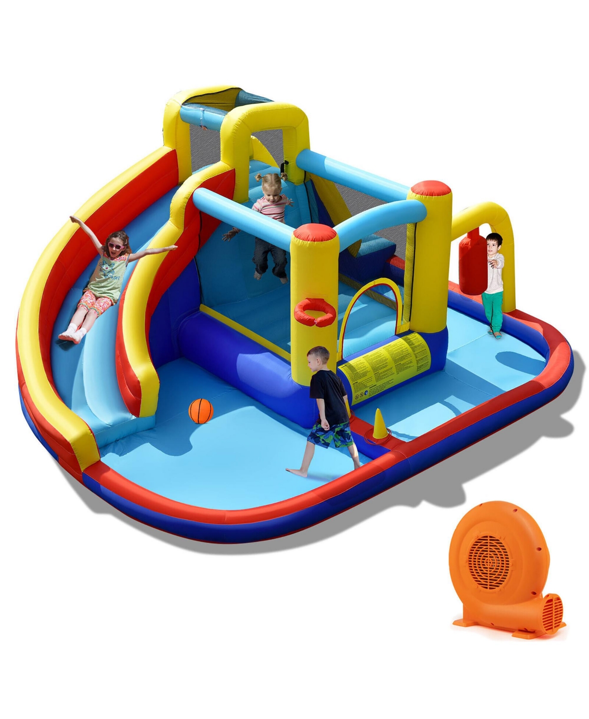Click here for Gymax 7-in-1 Inflatable Water Slide Water Park Kid... prices