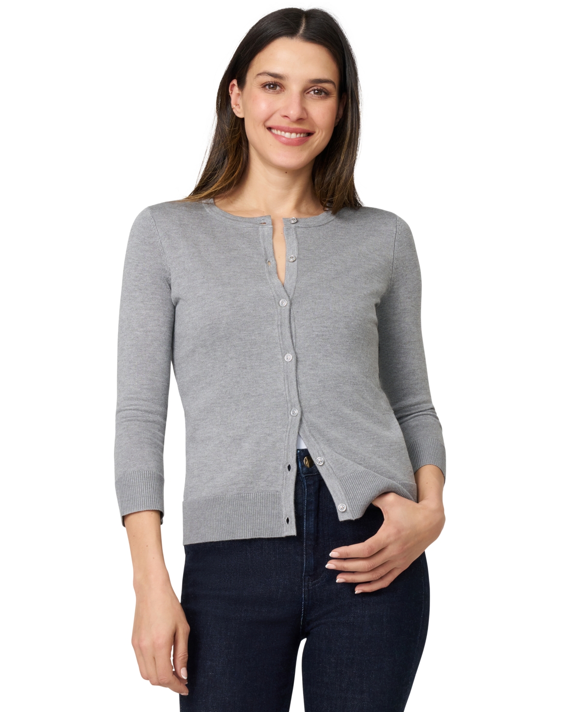 Click here for Melissa Paige Womens Crewneck Button-Front Cardiga... prices