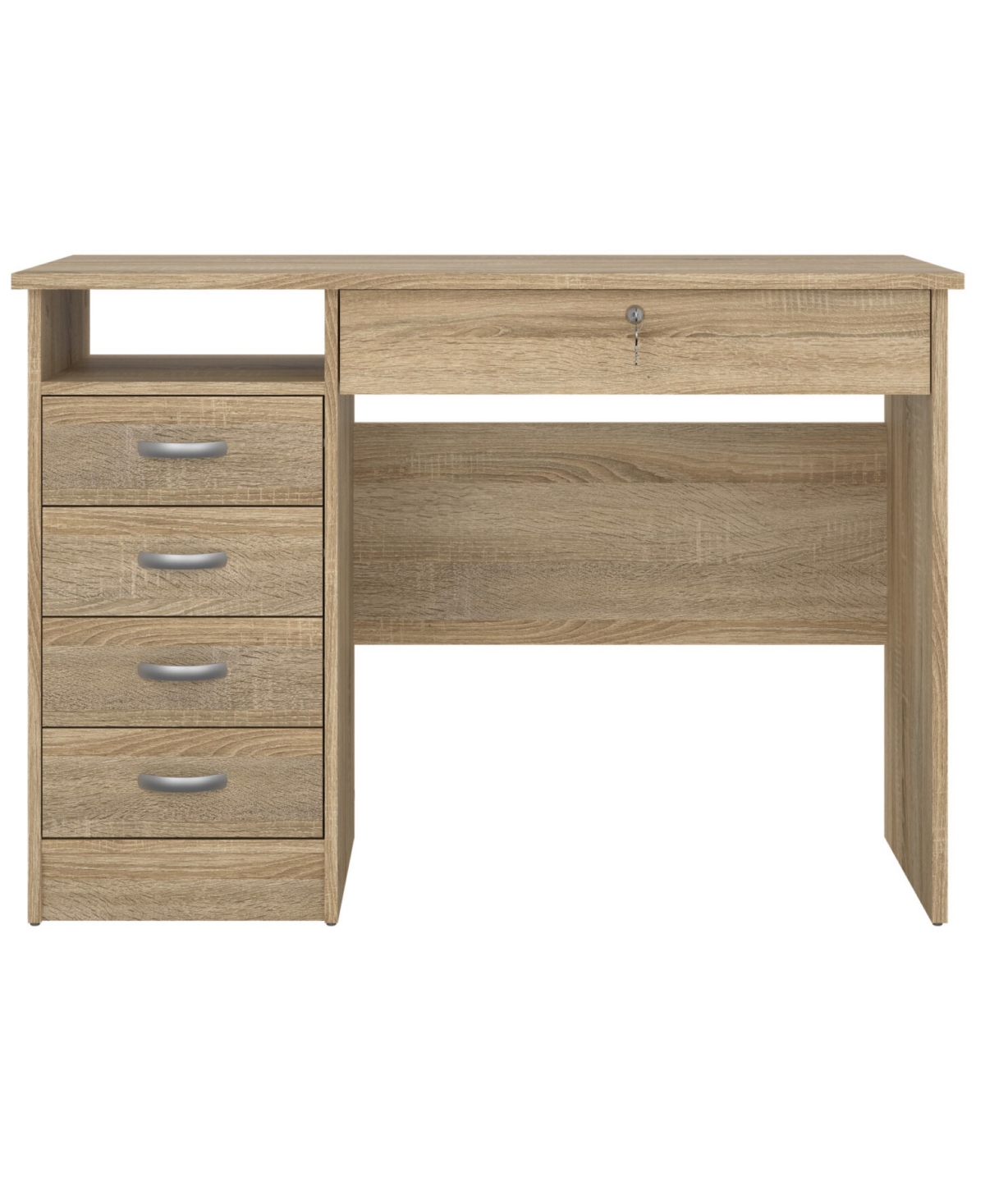 Click here for Tvilum 29.76 Wood 5 Drawer Desk - Oak Structure prices