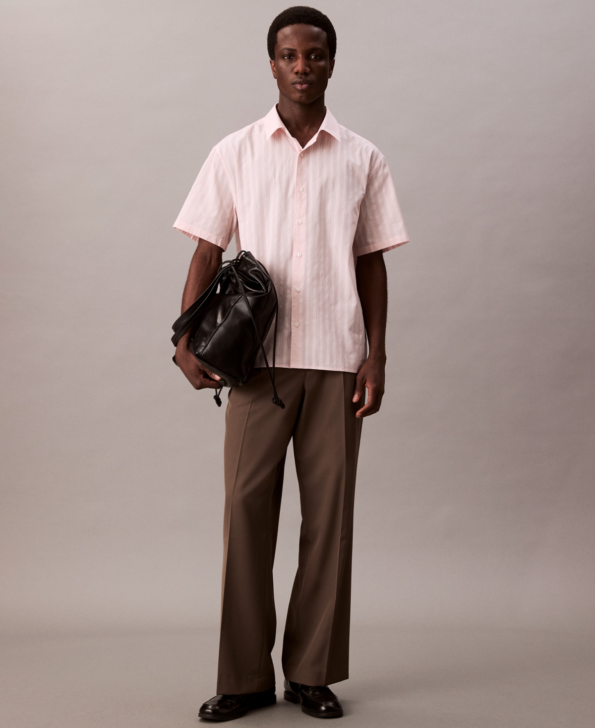 Click here for Calvin Klein Mens Cotton Striped Textured Short-Sl... prices