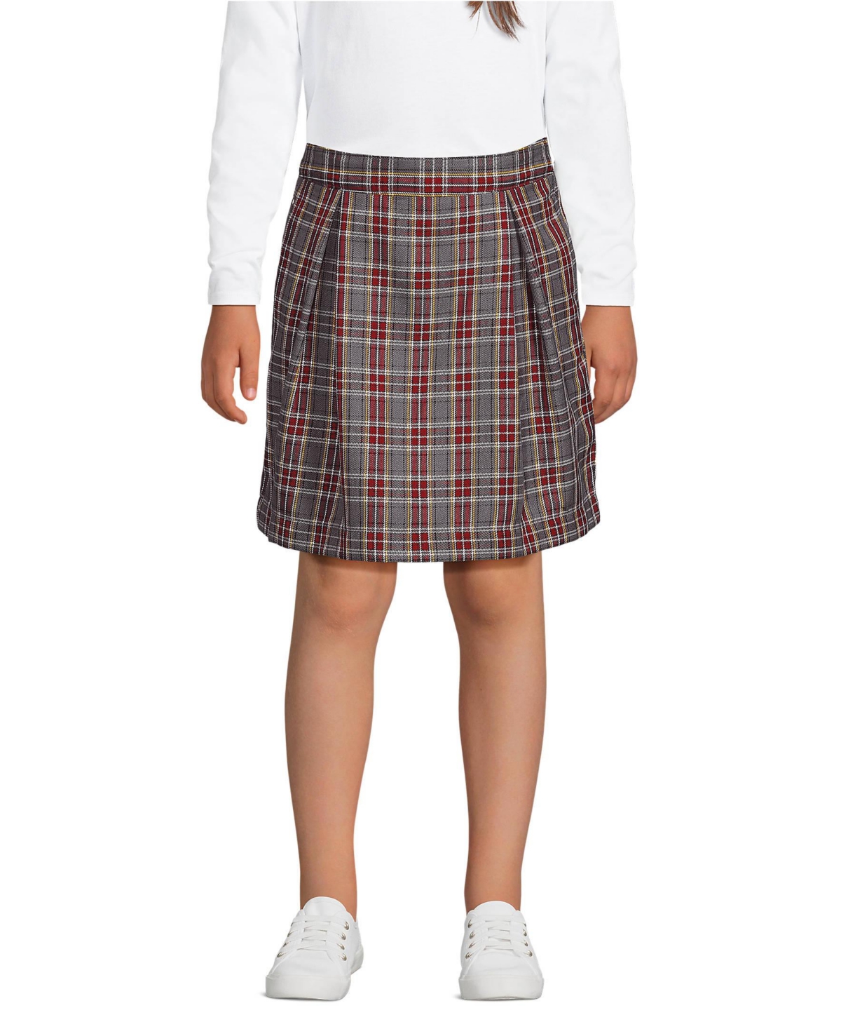 Click here for Lands End Big Girls School Uniform Plaid Skort Top... prices