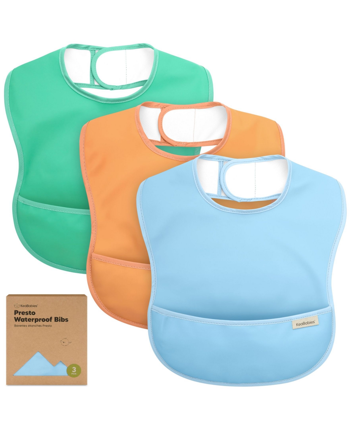 Click here for KeaBabies 3-Pack Waterproof Baby Bibs for Eating... prices