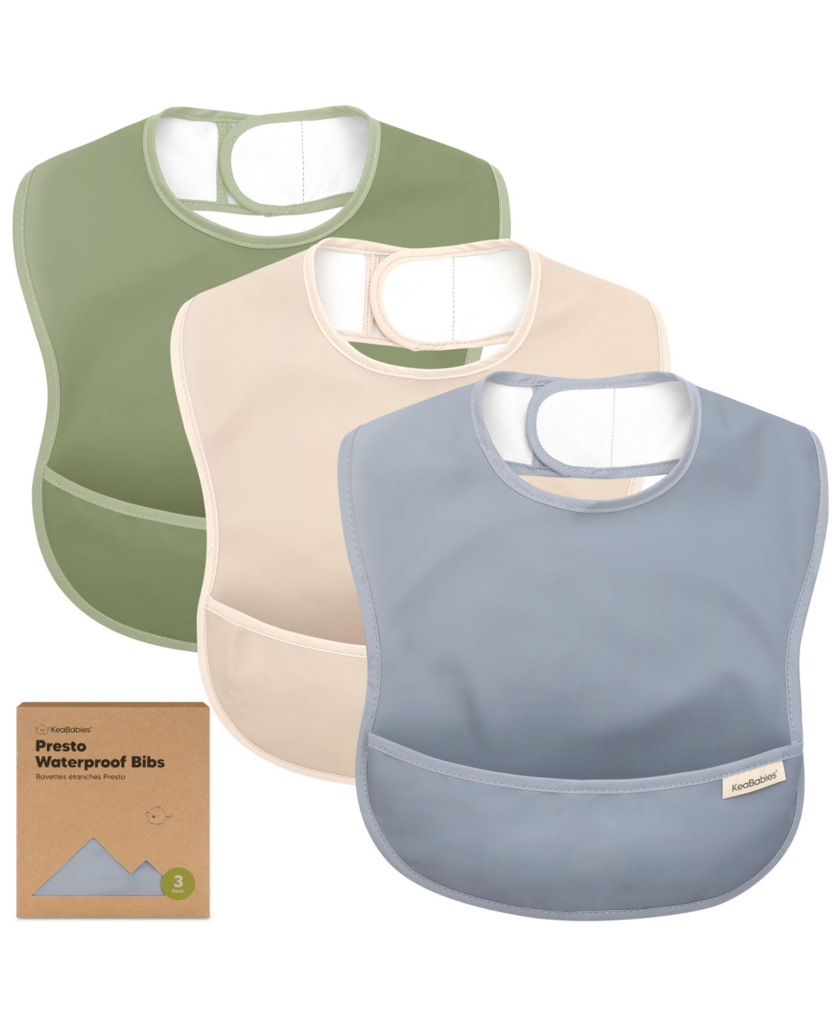 Click here for KeaBabies 3-Pack Waterproof Baby Bibs for Eating... prices