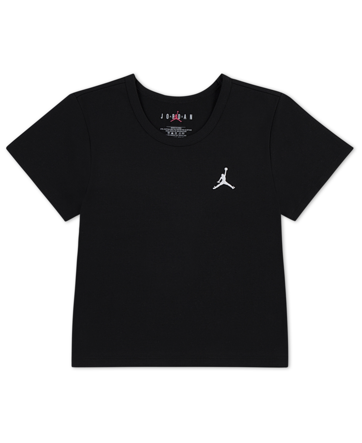 Click here for Jordan Big Girls Brooklyn Essentials T-Shirt - Bla... prices