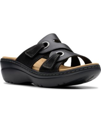 Clarks Merliah2 Cove Casual Leather Wedge Sandals - Macy's