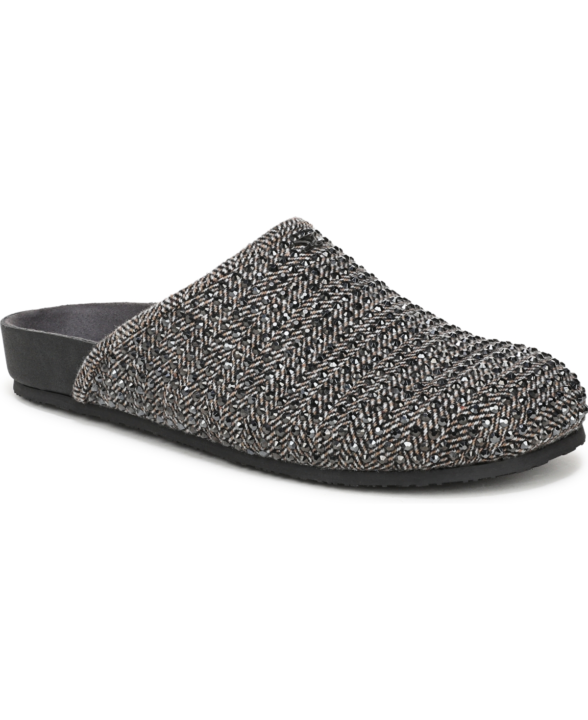 Circus Ny by Sam Edelman Womens Sabina Rhinestone Slip-On Clogs - Black Herringbone Multi