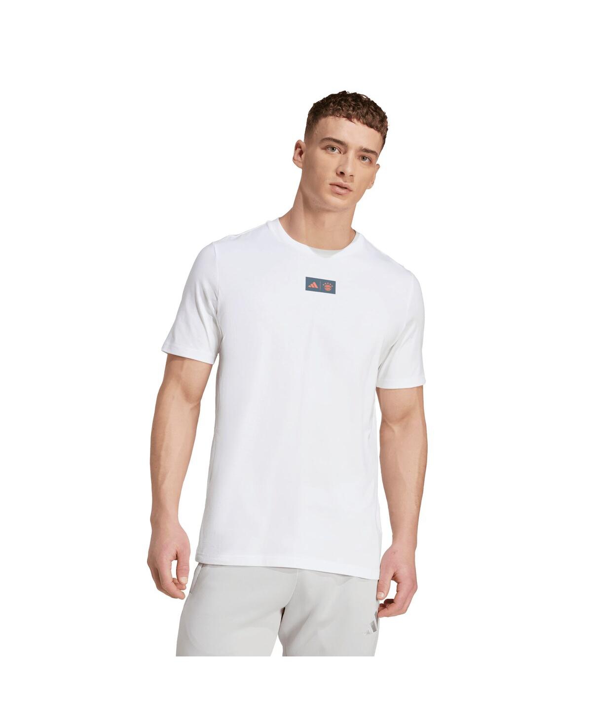 Click here for Adidas Mens White Bayern Munich Jersey Hook T-Shir... prices