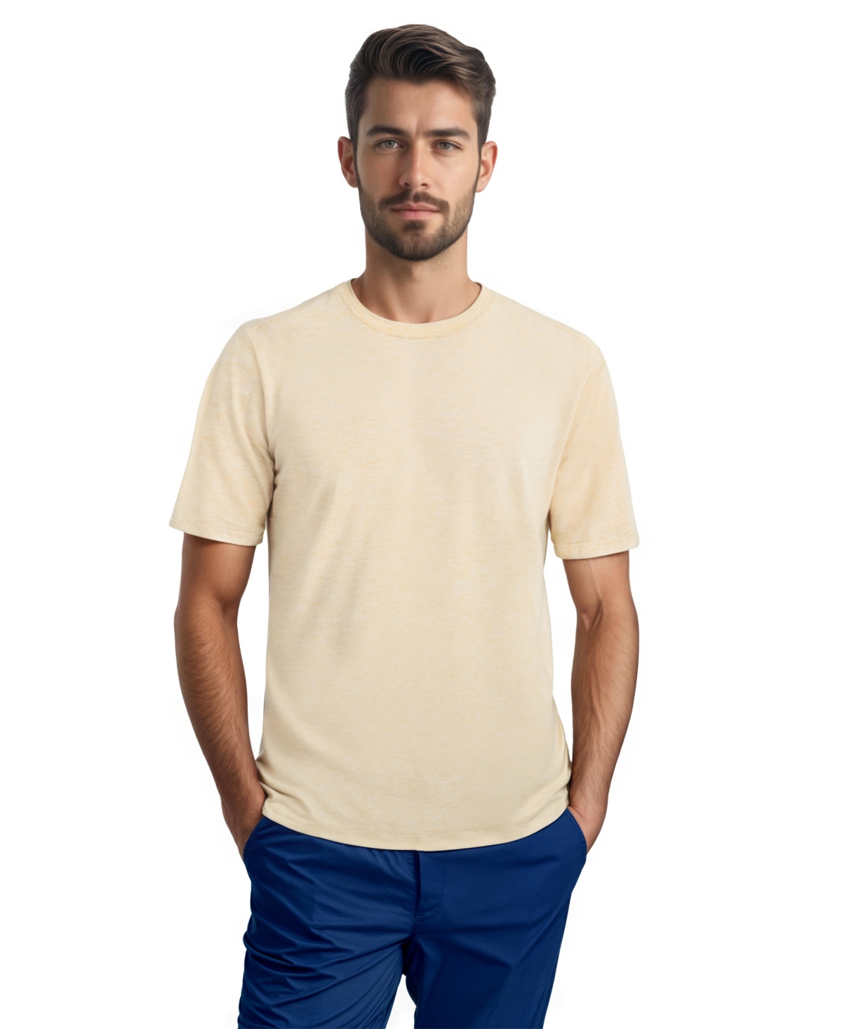 Click here for Scott Barber Mens Cotton/Lyocell Tee  heather - Na... prices
