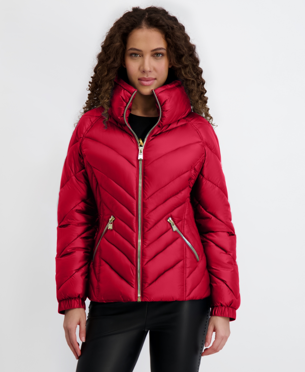 Click here for Karl Lagerfeld Paris Womens Pillow-Collar Puffer C... prices