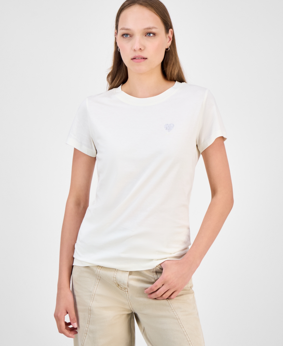 Click here for Boss Orange Womens Rhinestone Logo T-Shirt - Soft... prices