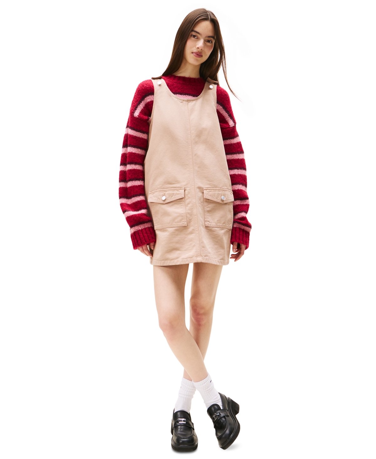 Click here for Tommy Jeans Womens Cotton Pinafore Sleeveless A-Li... prices