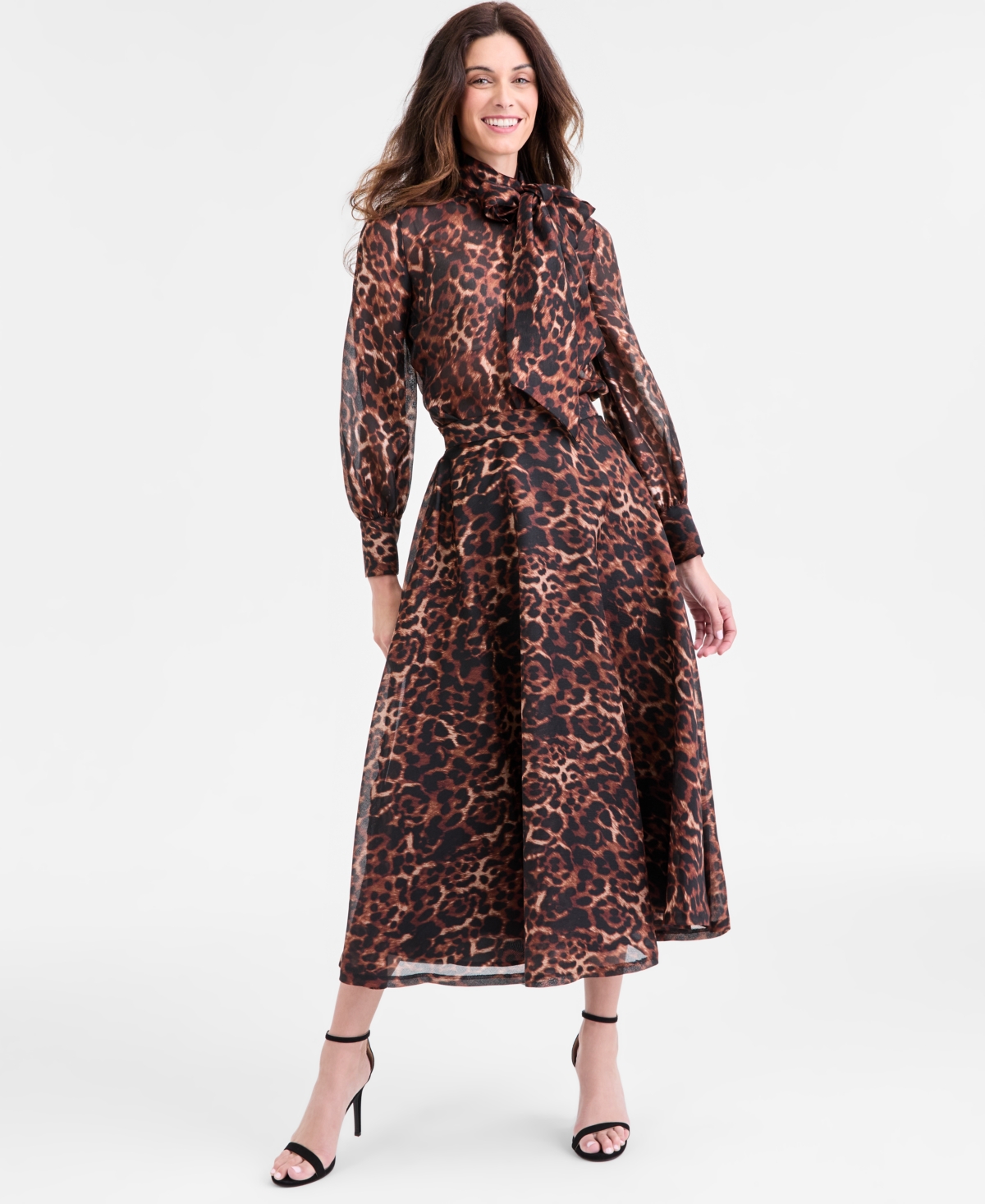 Click here for Anne Klein Womens Circle Midi Skirt - Deep Mahogan... prices