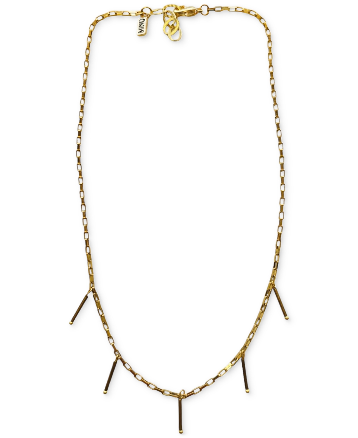 Click here for Minu Jewels Gold-Tone Bar Charm Statement Necklace... prices