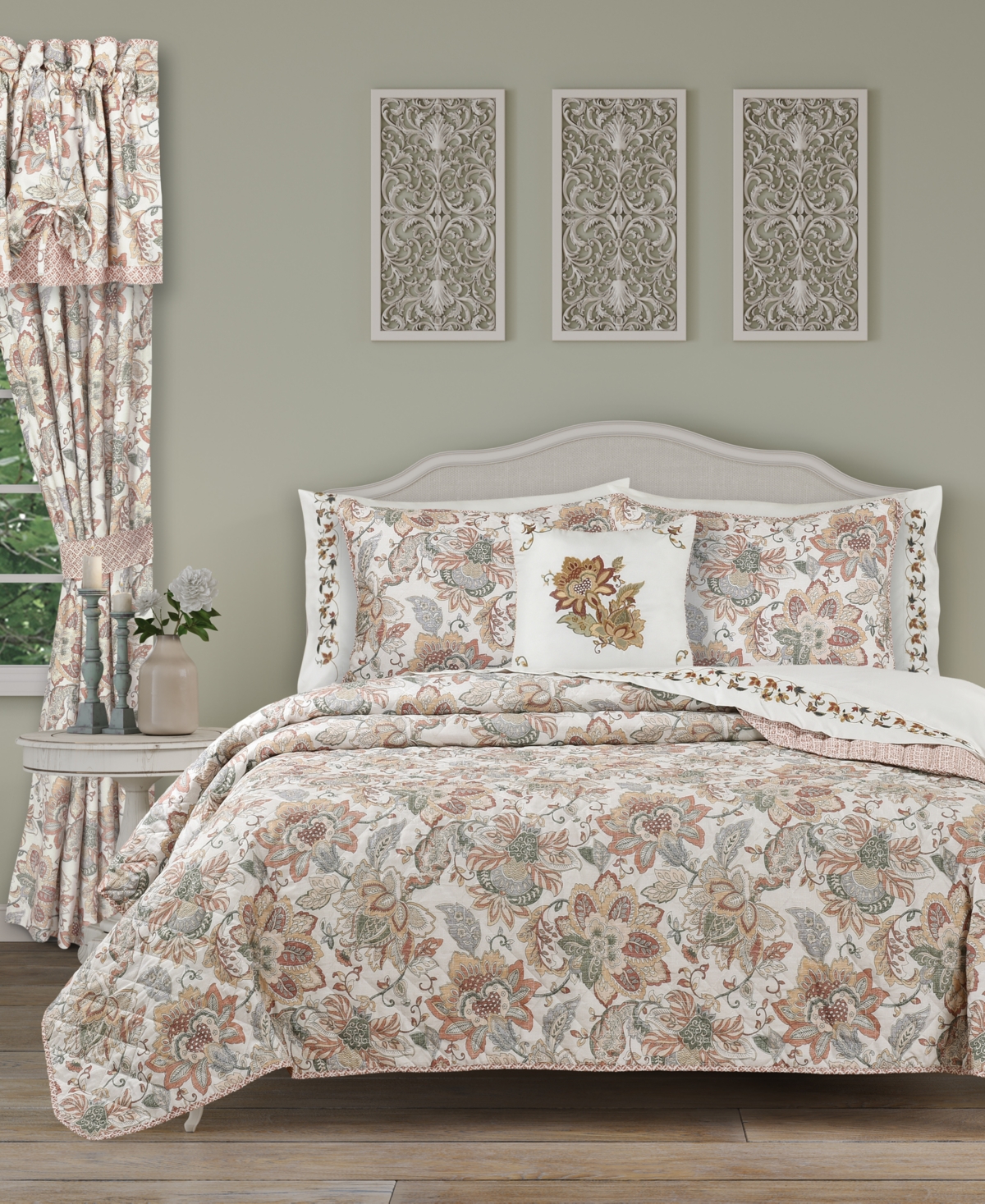 Click here for Royal Court Janessa Jacobean 3-Pc. Quilt Set  King... prices
