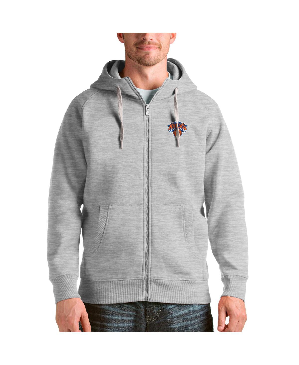 Click here for Antigua Mens Heathered Gray New York Knicks Logo V... prices
