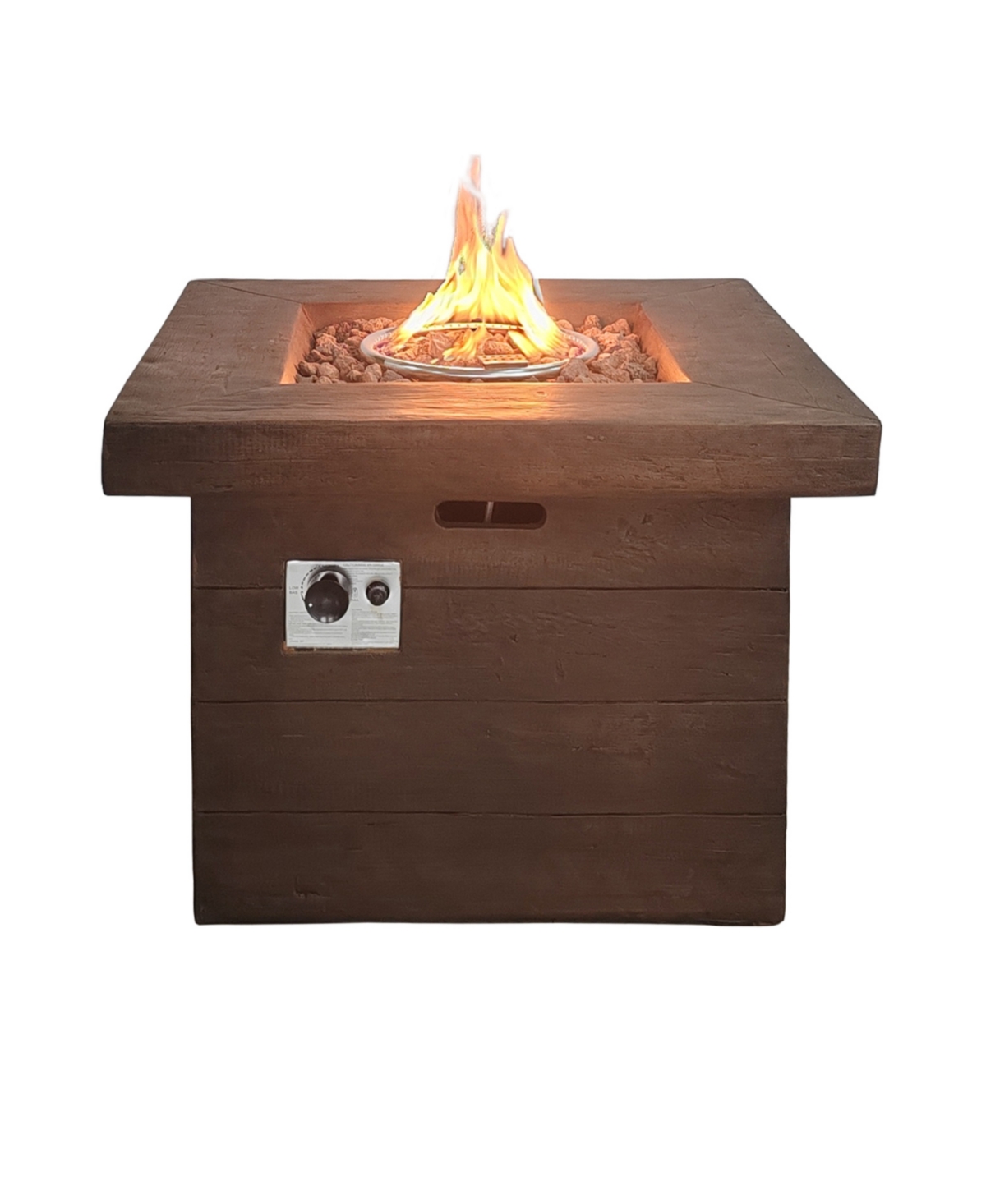 Click here for 32 in. Square Fire Pit - Brown - Brown prices