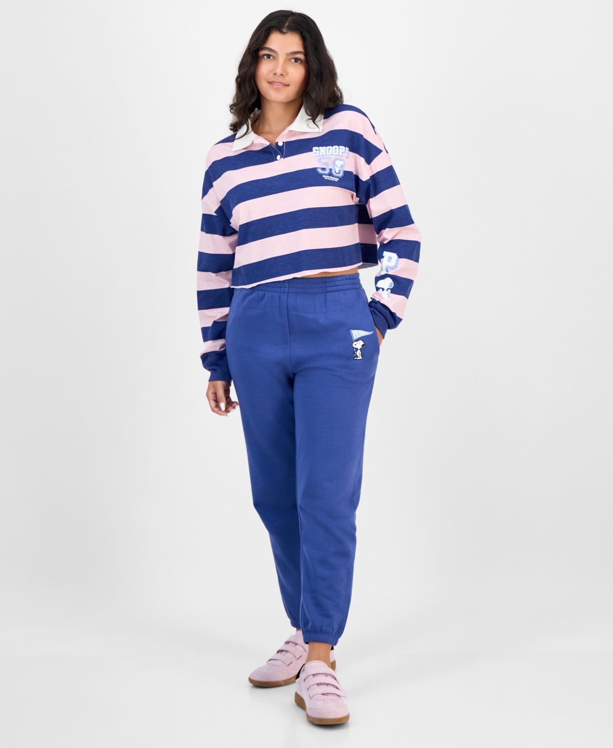 Click here for Love Tribe Juniors Snoopy Pennant Jogger Sweatpant... prices