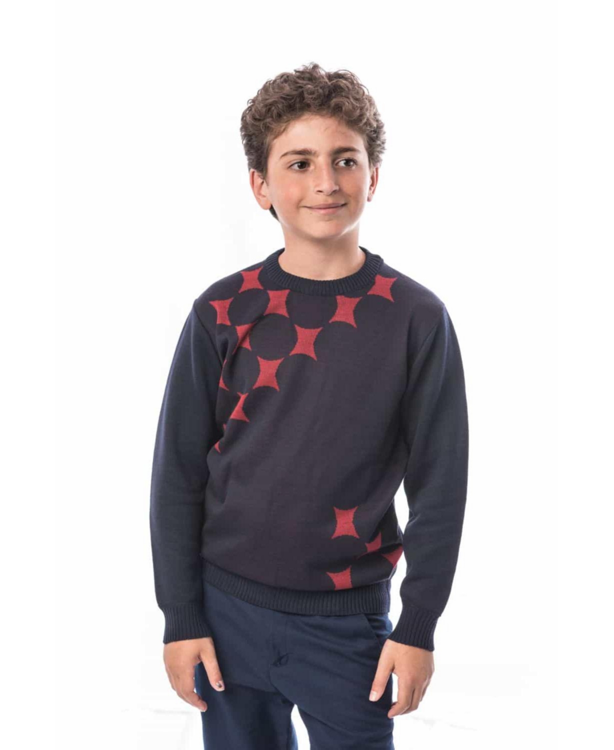 Click here for Elie Balleh Toddler Navy Casual Crewneck Sweater -... prices