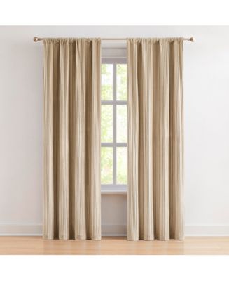 Lush Decor Glam Pleated Velvet Light Filtering Window Curtain Panels ...
