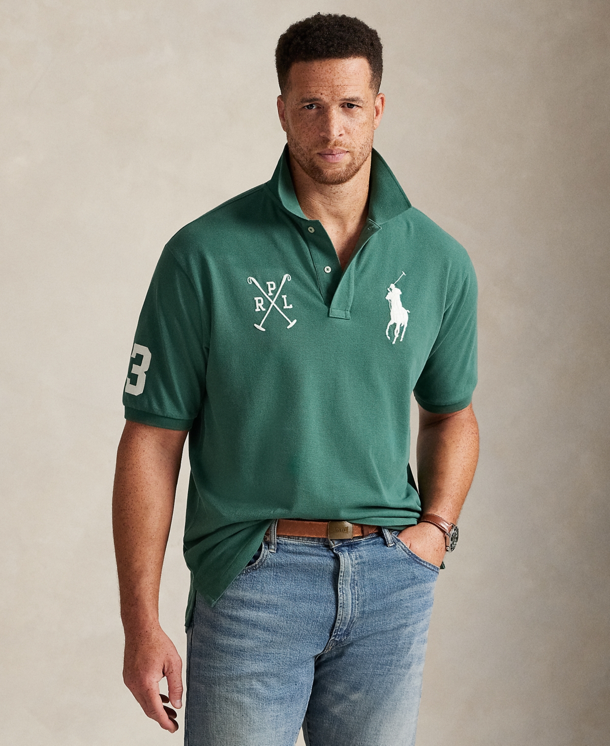 Click here for Polo Ralph Lauren Mens Big & Tall Big Pony Mesh Po... prices