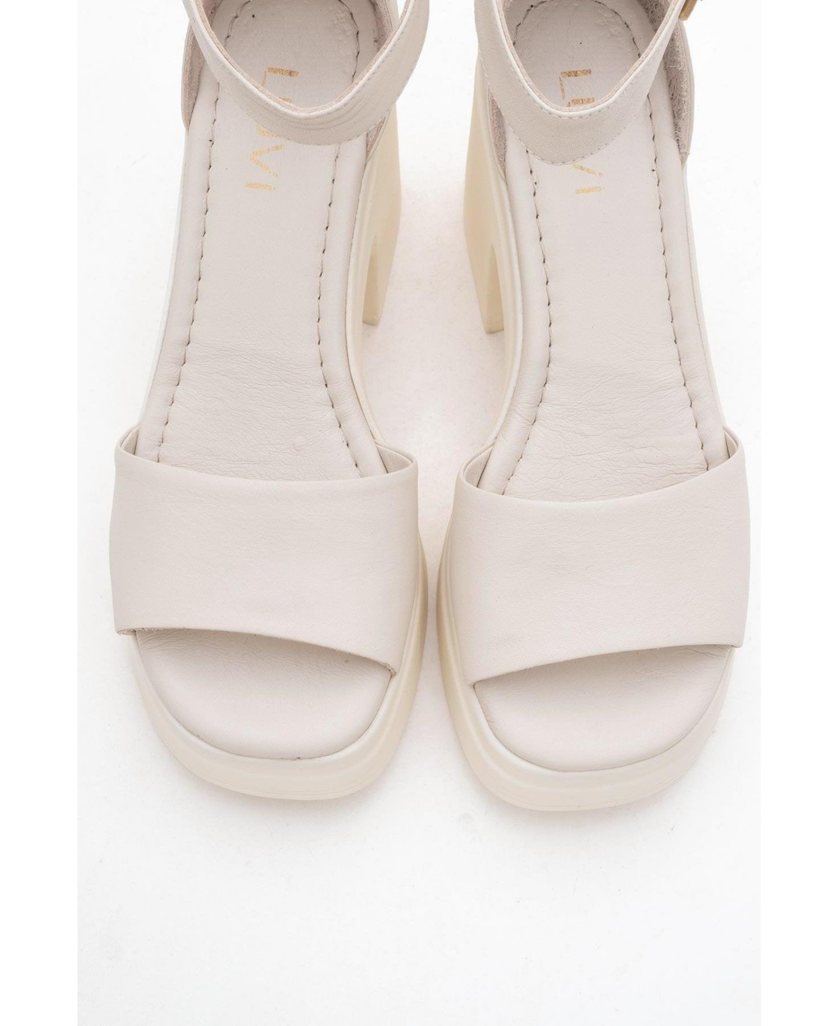 Click here for Margot Leather Platform Sandal (Women) - Beige lea... prices