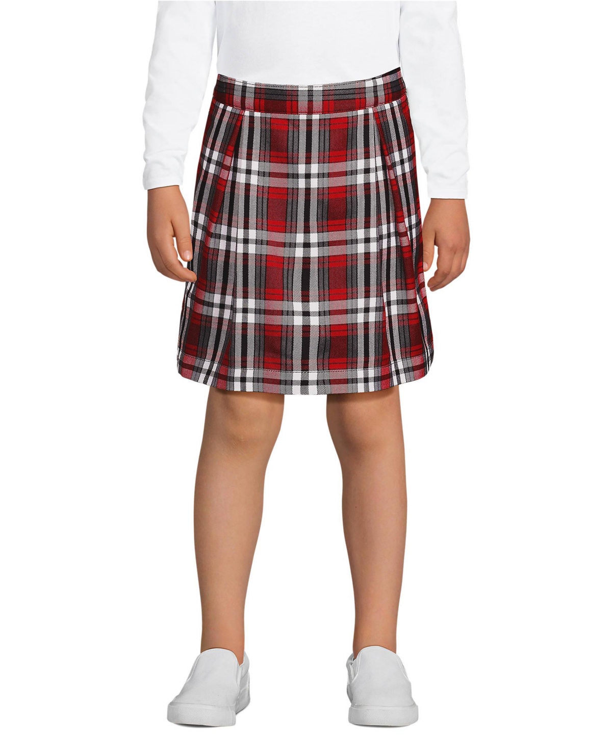 Click here for Lands End Big Girls School Uniform Plaid Skort Top... prices