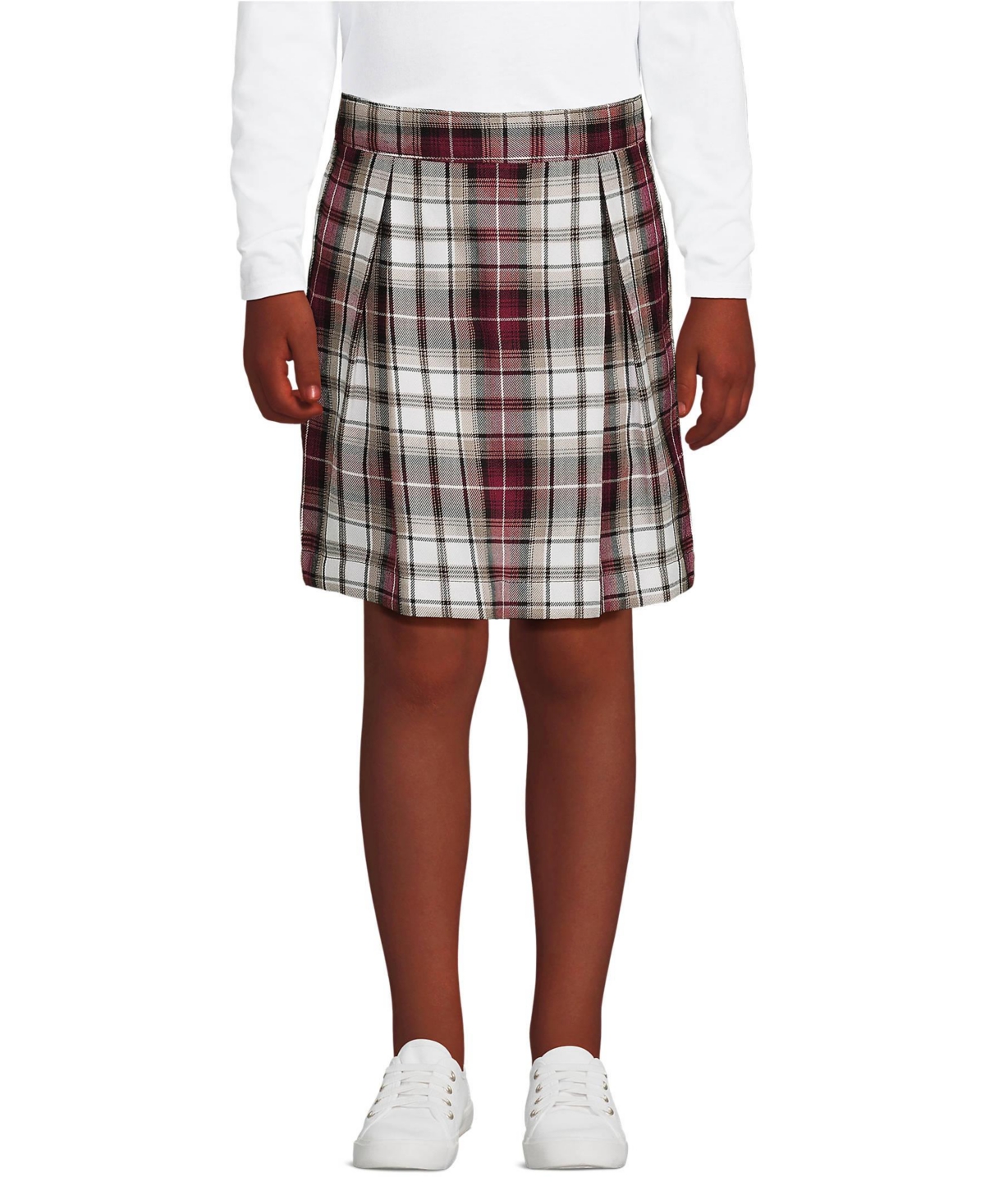 Click here for Lands End Big Girls School Uniform Plaid Skort Top... prices