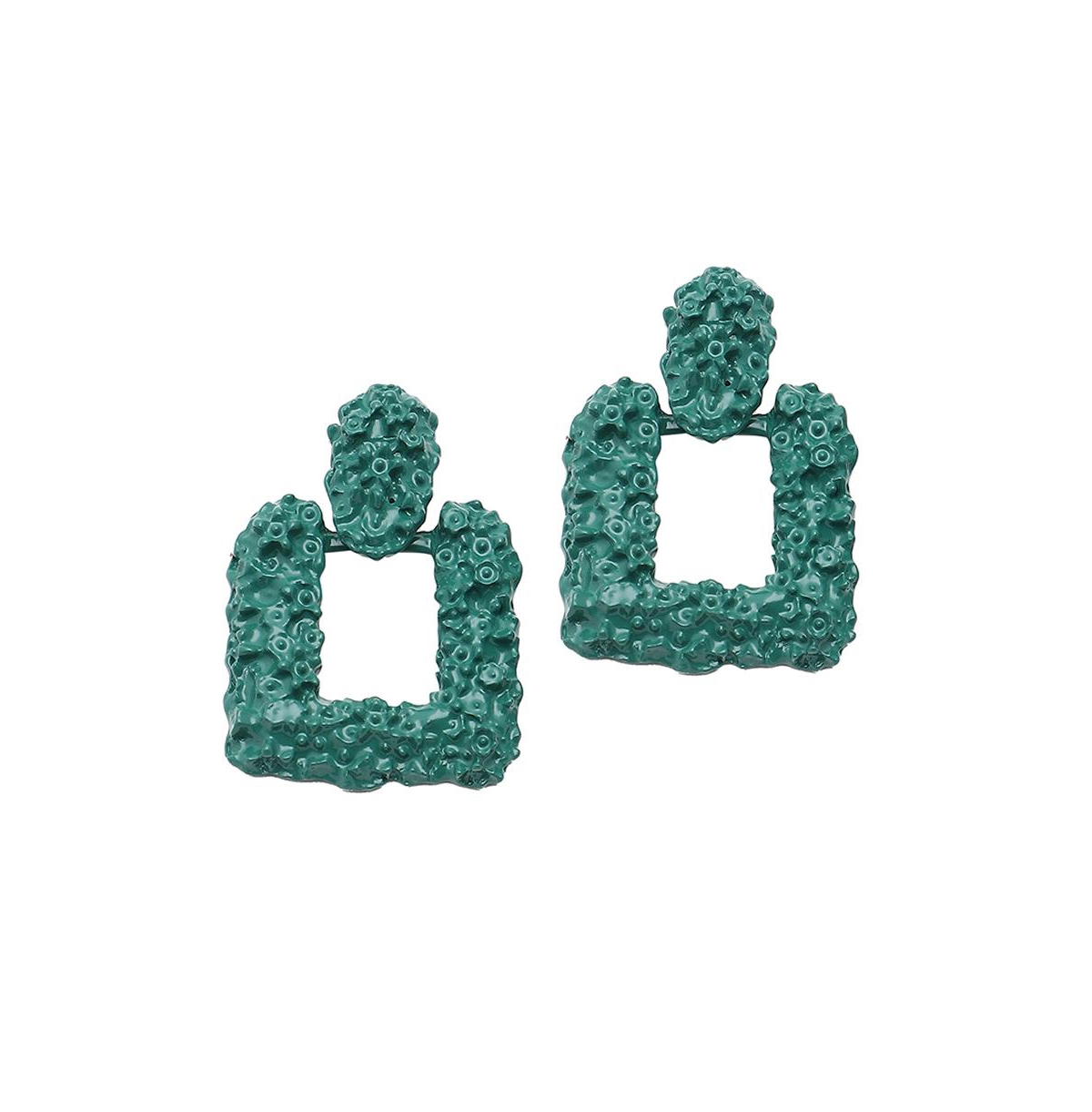 Click here for Sohi Womens Corroded Drop Earrings - Green prices