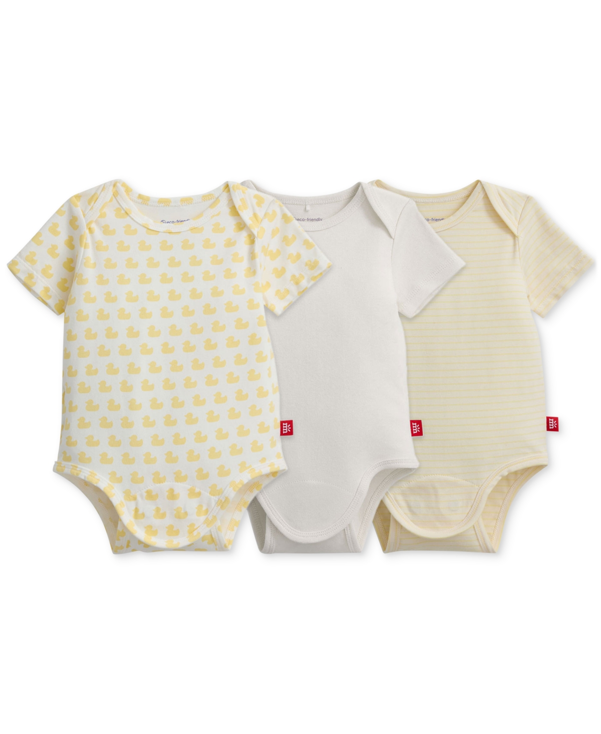 Click here for Magnetic Me Baby Cotton Bodysuits  3 Pack - Yellow prices