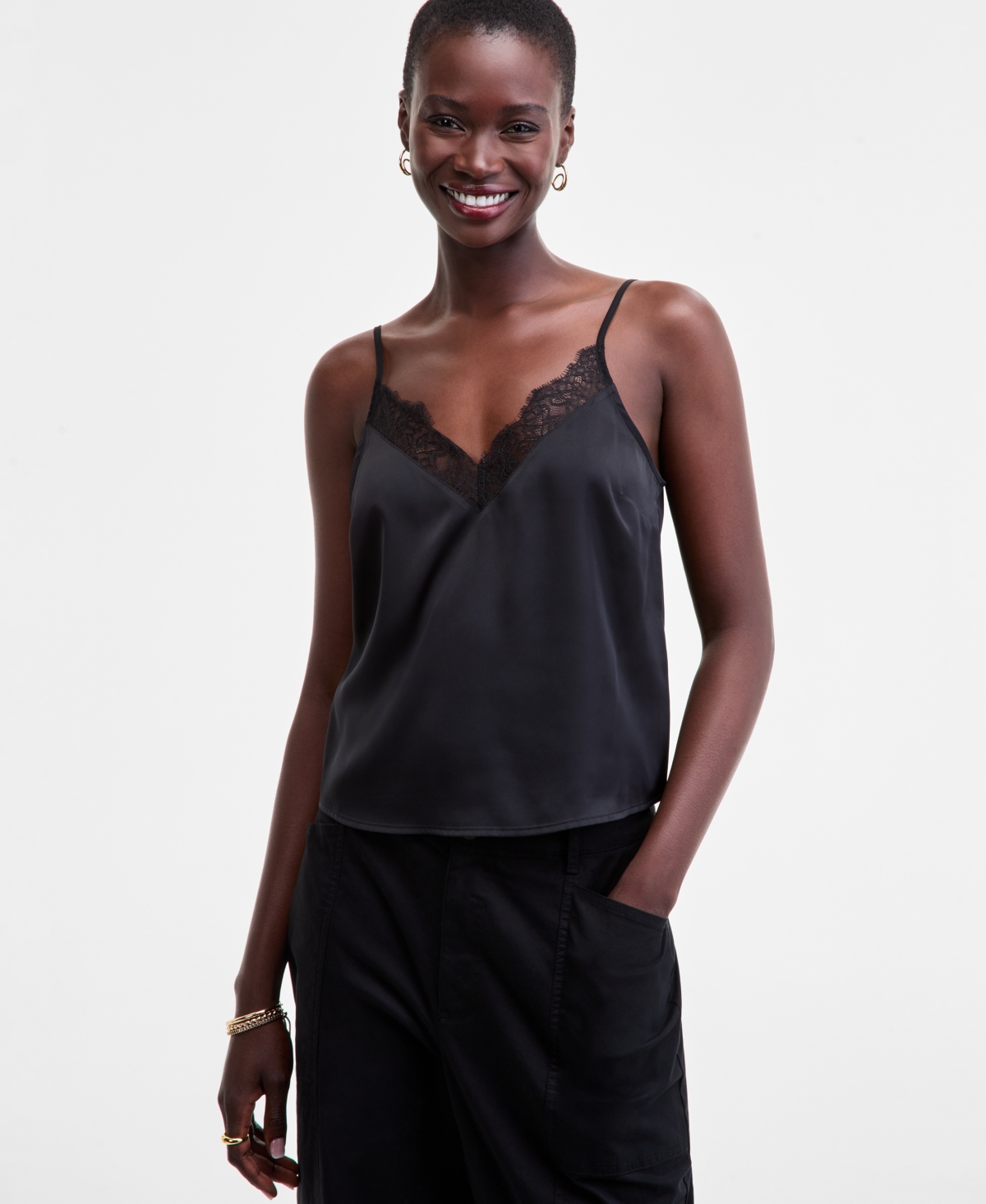 Click here for On 34th Womens Lace-Trim Tank  Macys Exclusive - D... prices
