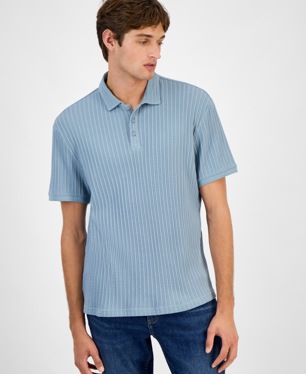 Click here for Sun + Stone Mens Rocco Textured Polo Shirt  Exclus... prices