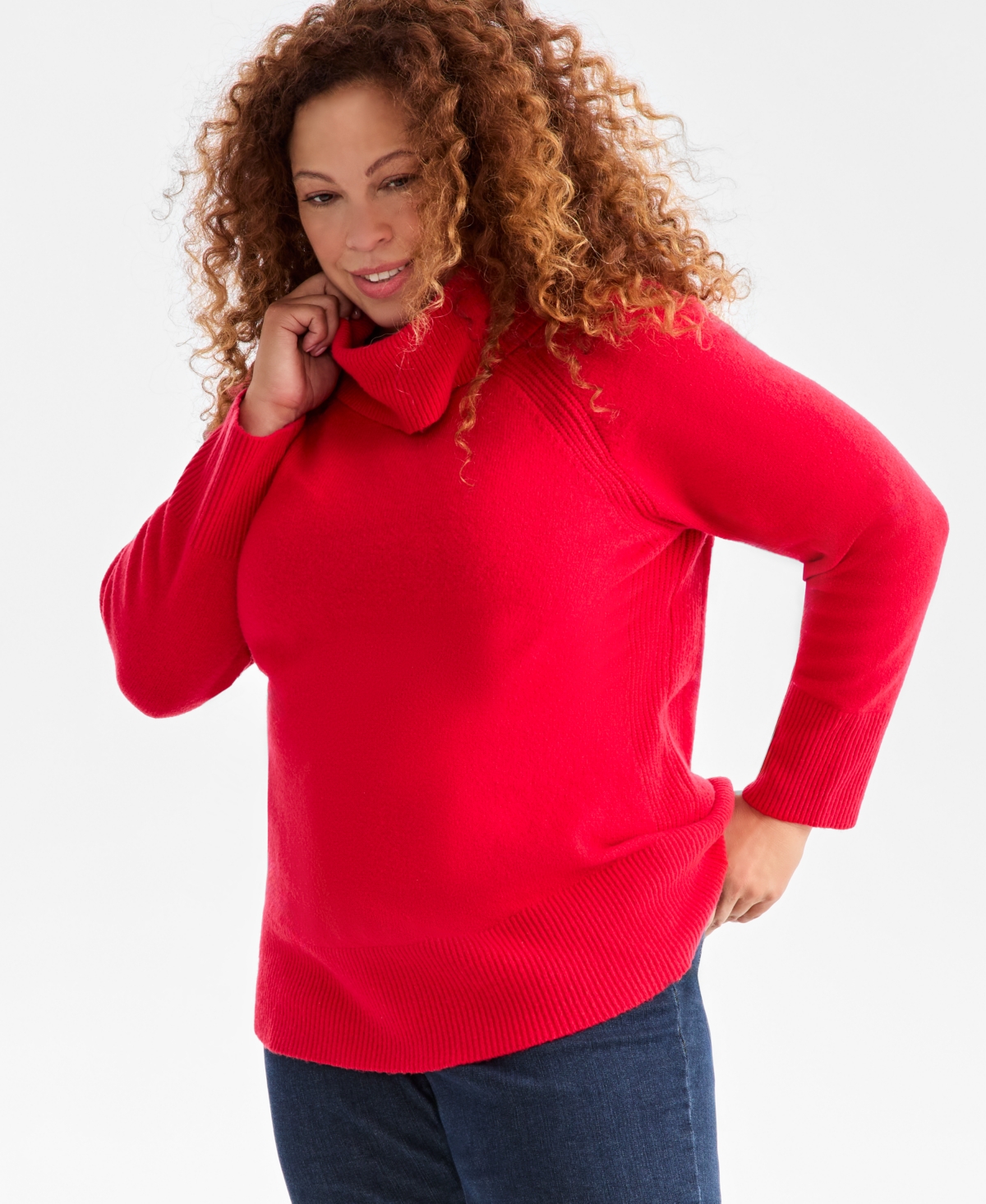 Click here for Style & Co Plus Size Cozy Cowl-Neck Long-Sleeve Sw... prices