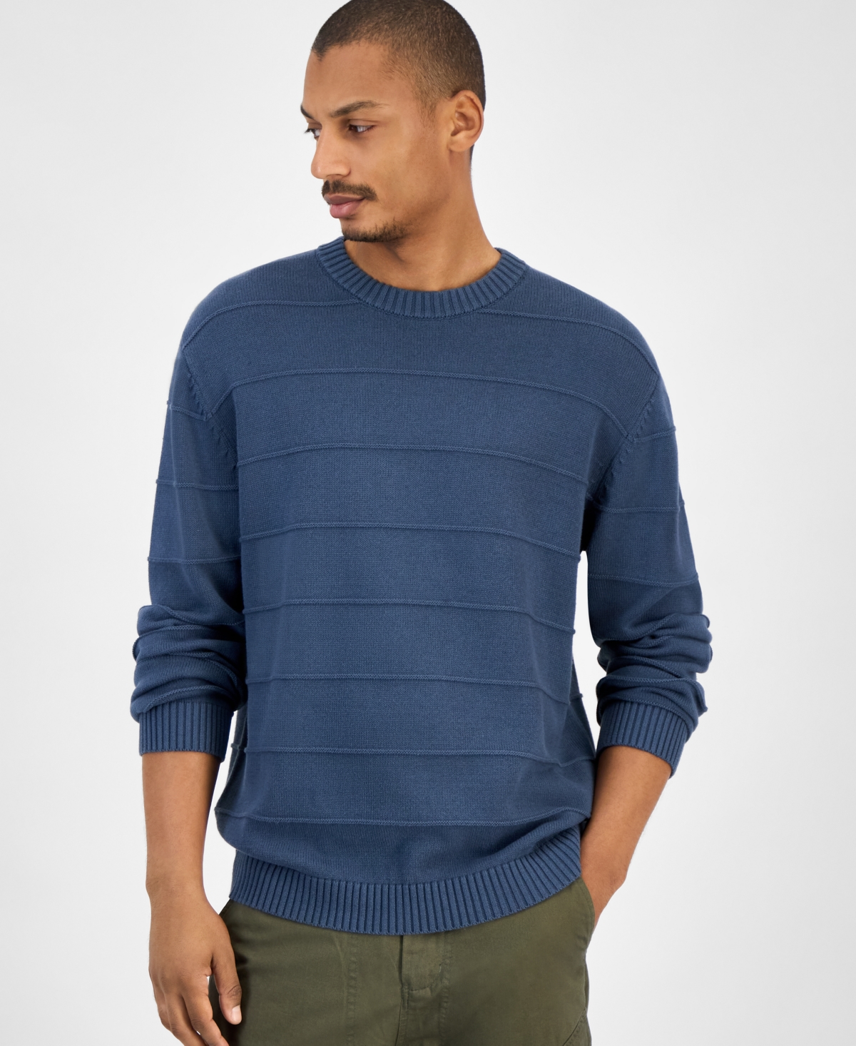 Click here for Sun + Stone Mens Ribbed Crewneck Sweater  Macys Ex... prices