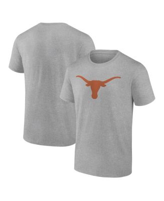 Fanatics Mto Label Men's Heather Gray Texas Longhorns Primary Logo T ...