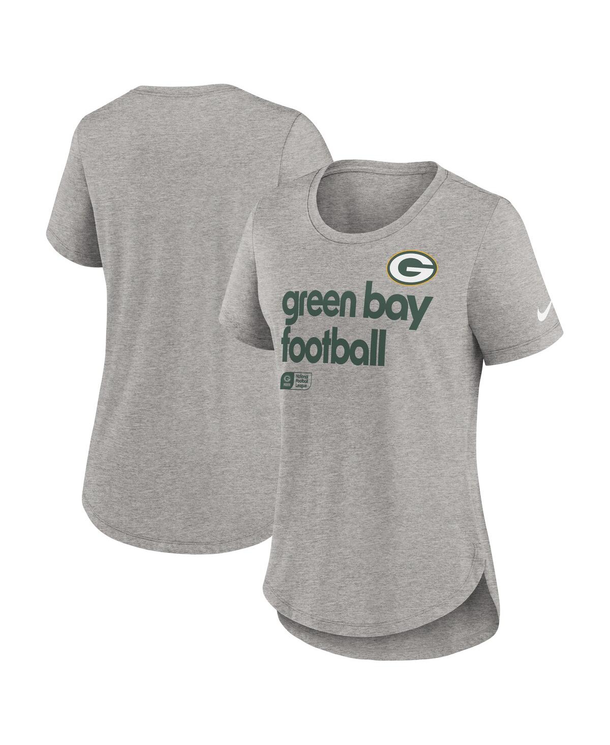 Click here for Nike Womens Heather Gray Green Bay Packers Team Sh... prices