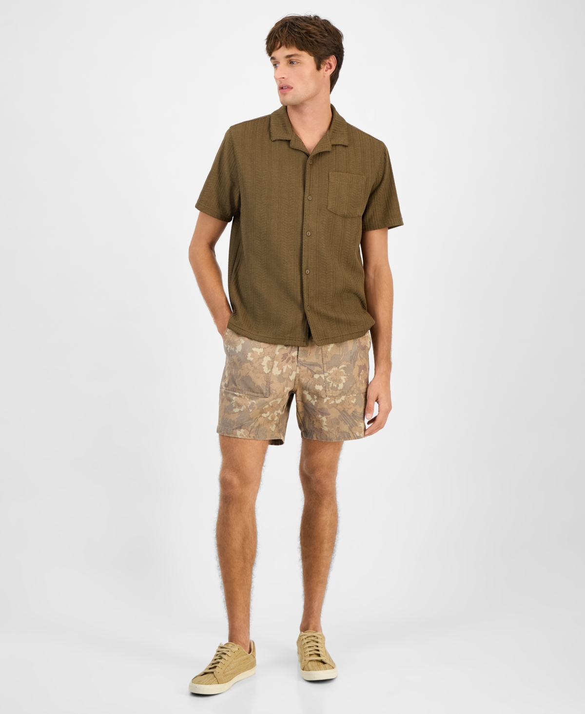 Click here for Sun + Stone Mens Camo Field Shorts  Macys Exclusiv... prices