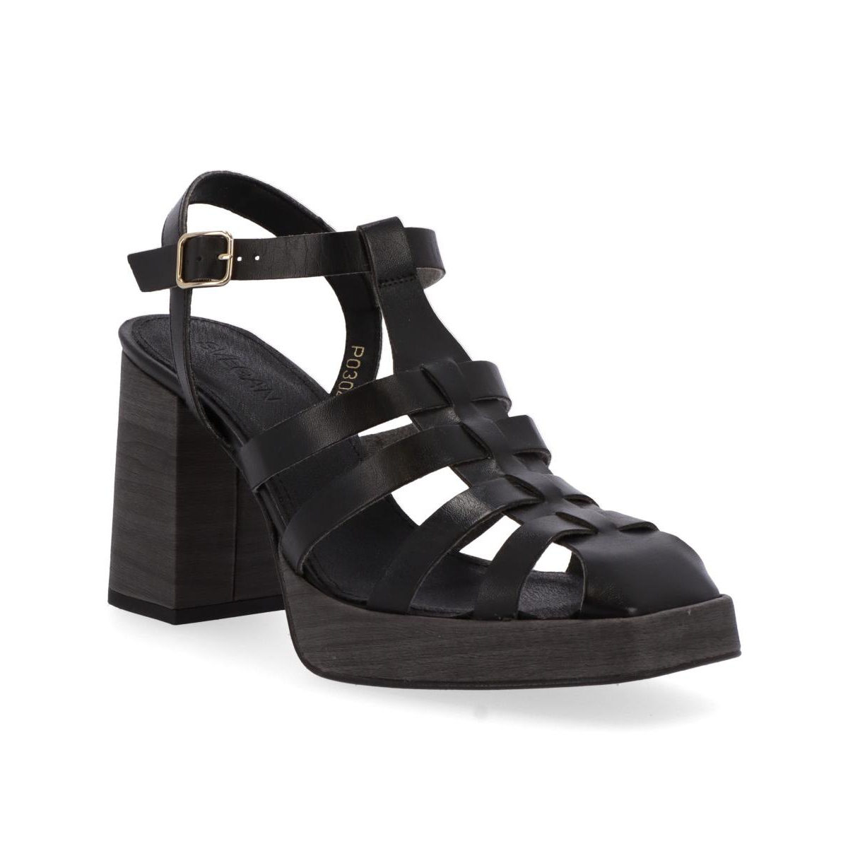 Click here for Alohas Womens Rollers Leather Sandals - Black prices
