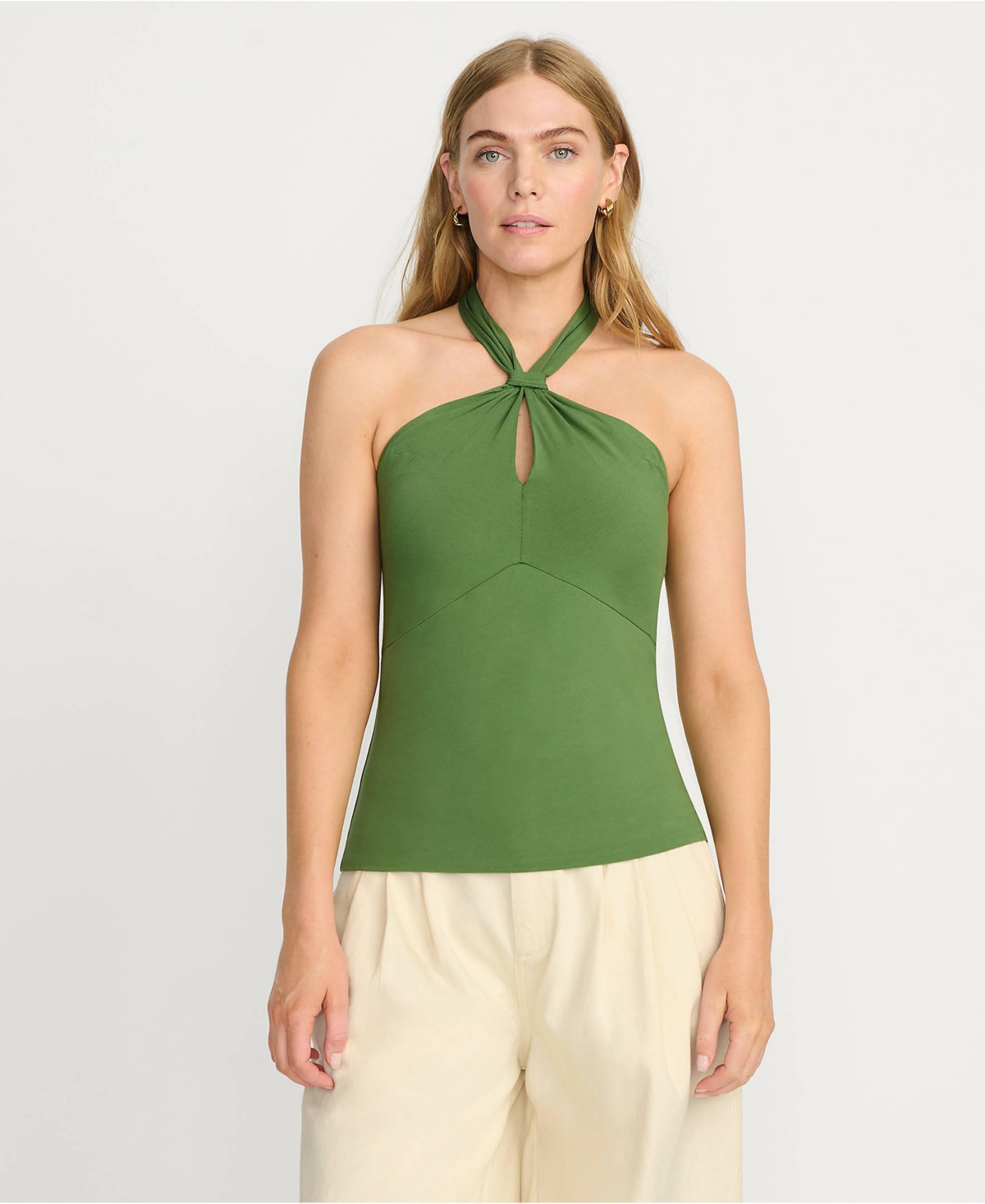 Click here for Lands End Womens Slender Twist Front Halter Top -... prices
